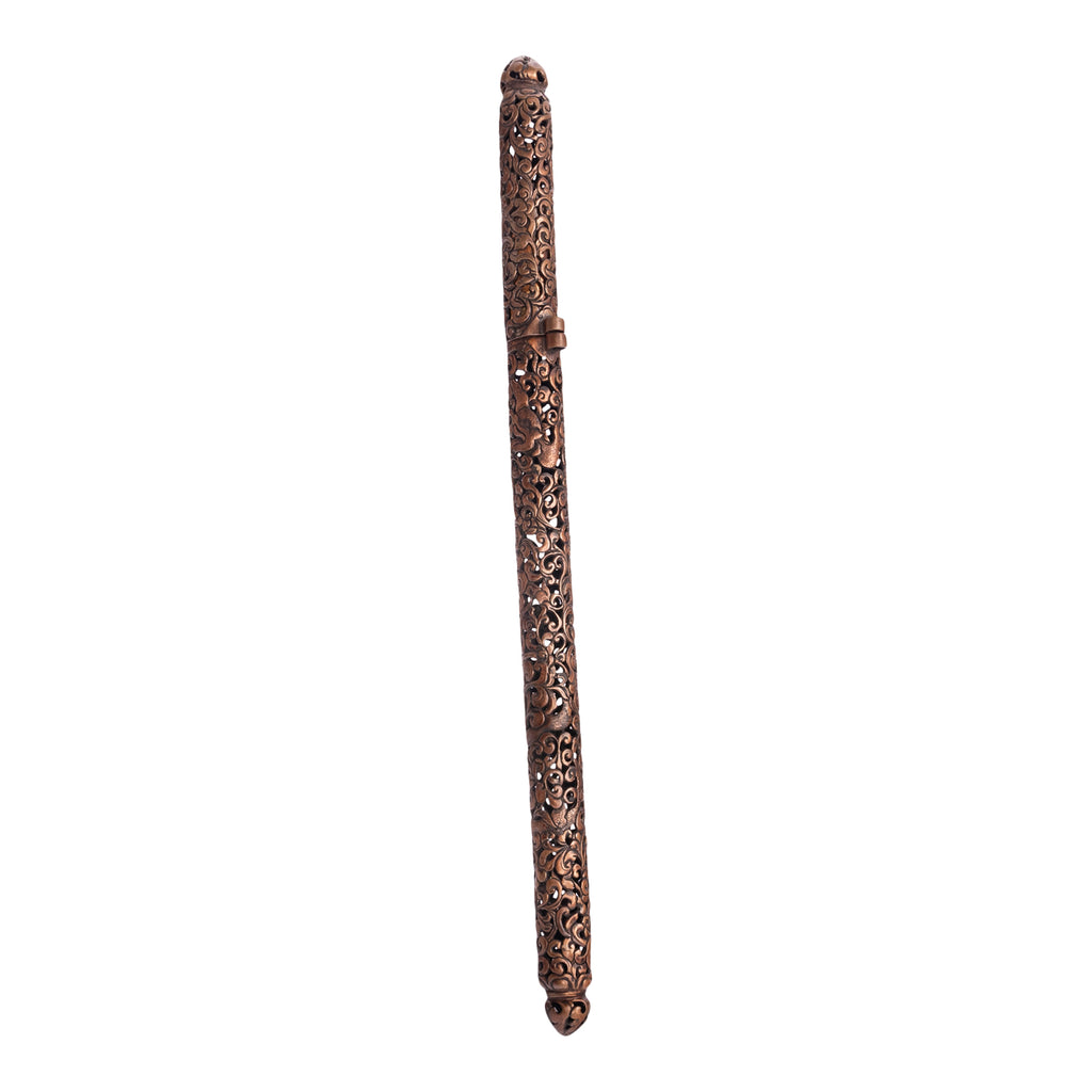 Antique 18th Century Tibetan Buddhist Gilded Iron Lama's Pen Case Derg ...