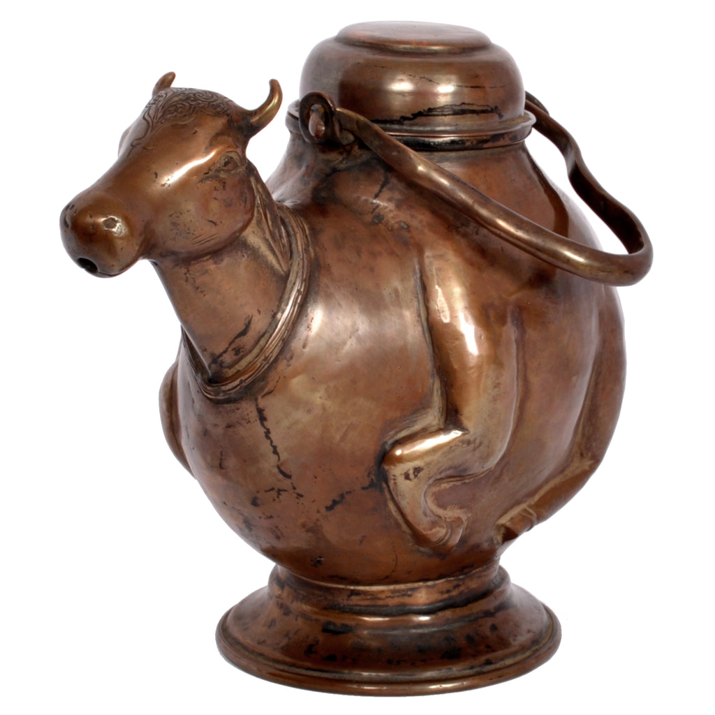 Antique 19th Century Indian Hindu Copper Sacred Nandi Bull Water Vesse ...