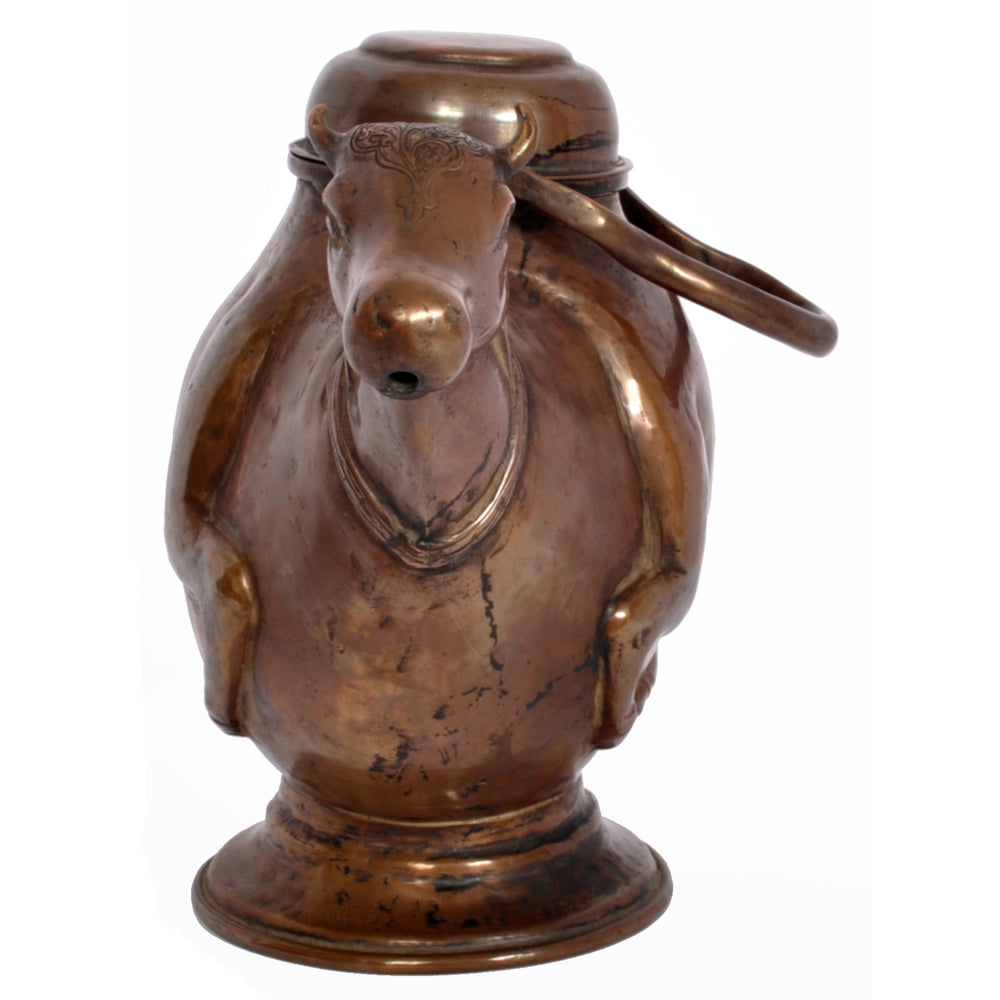 Antique 19th Century Indian Hindu Copper Sacred Nandi Bull Water Vesse ...