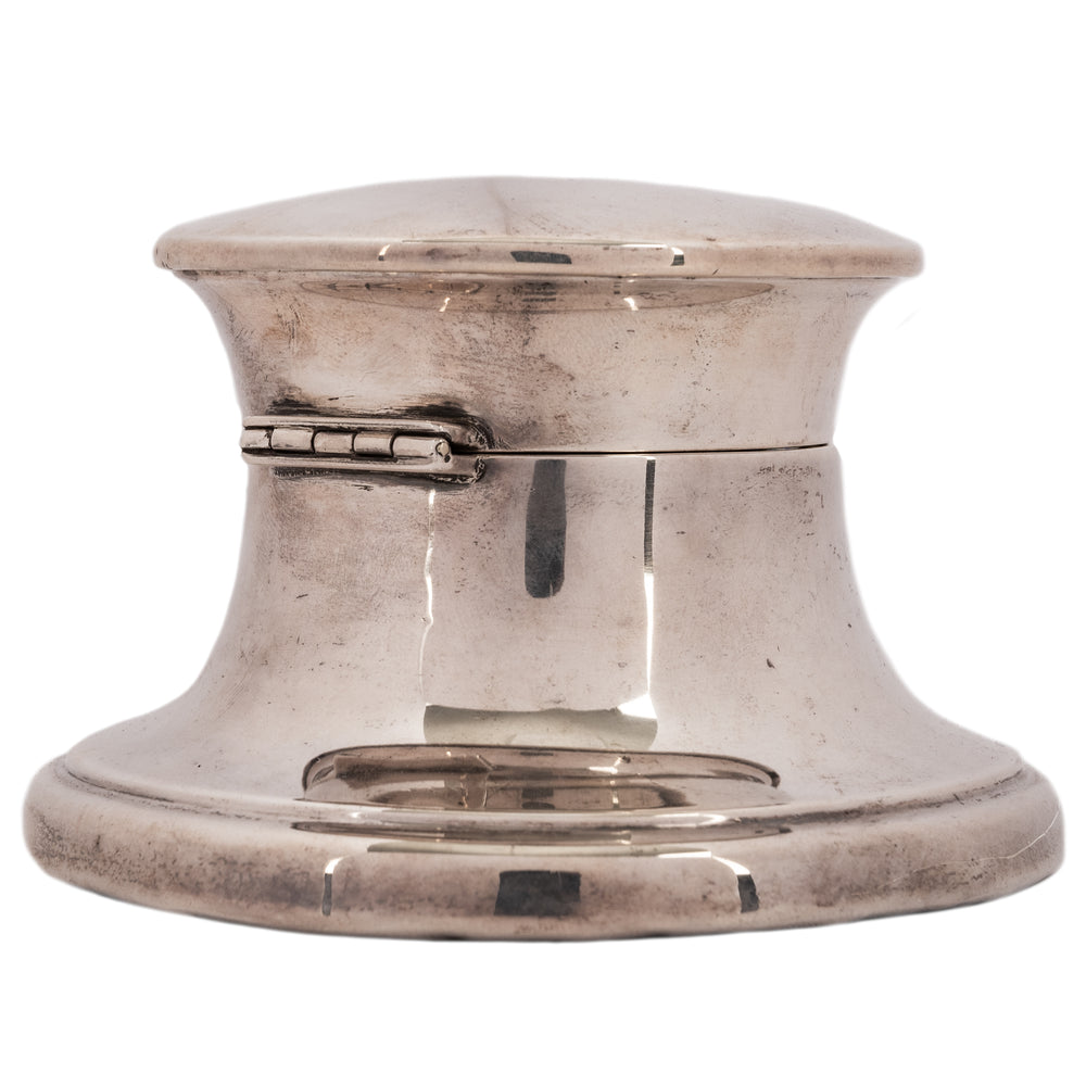 Antique Sterling Silver Walker & Hall Sheffield Capstan Desk Inkwell C ...