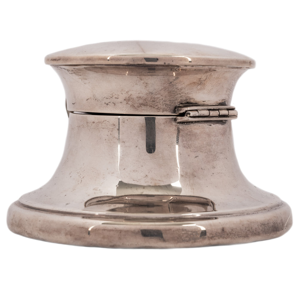 Antique Sterling Silver Walker & Hall Sheffield Capstan Desk Inkwell C ...