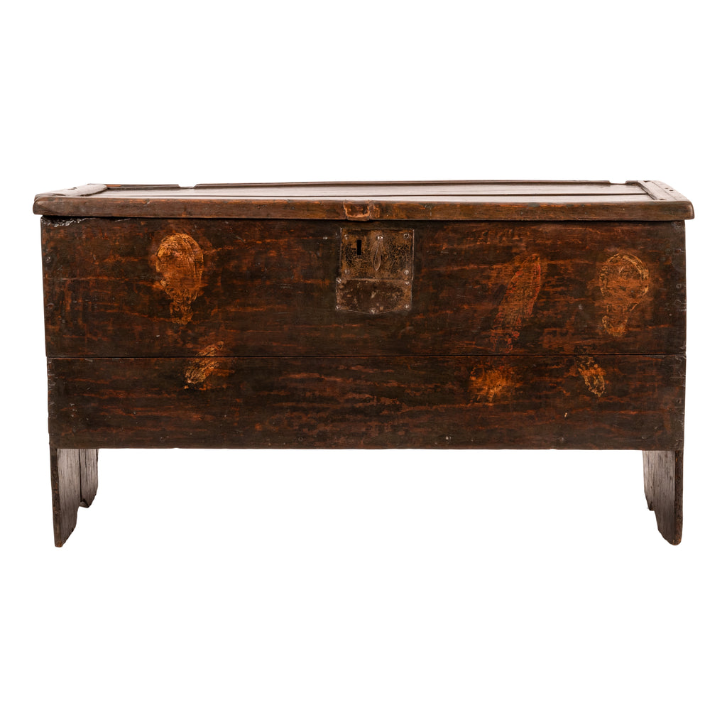 Antique Tudor Elizabethan Henry VIII Oak Sword Six Plank Coffer Chest ...