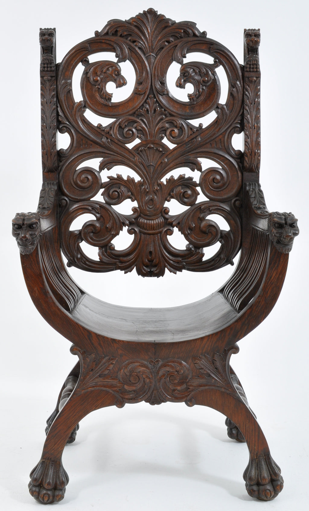 Antique American Robert Mitchell High Back Mahogany Arm Chair, Circa 1 ...