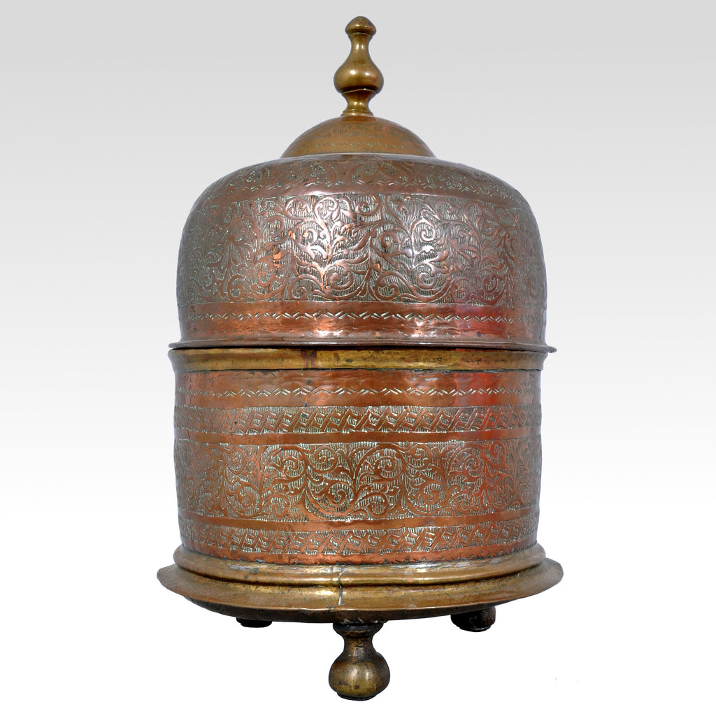 Antique 18th Century Islamic Ottoman/Turkish Brass Engraved Brazier, C ...