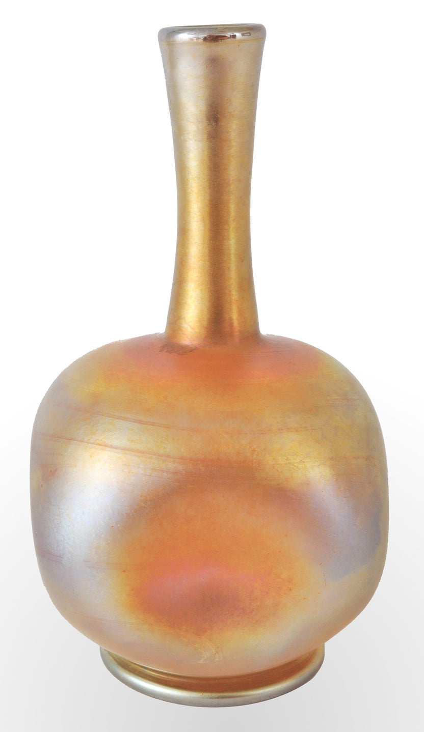 Antique Art Nouveau Iridescent "Favrile" Glass Vase by Louis Comfort T ...