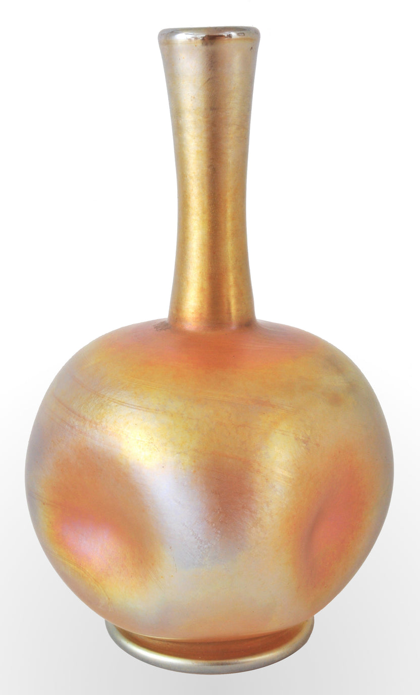 Antique Art Nouveau Iridescent "Favrile" Glass Vase by Louis Comfort T ...