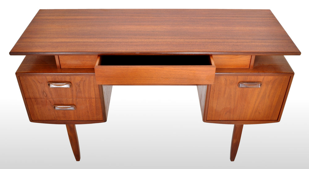 Mid-Century Modern Danish Style Teak "Fresco" Floating Top Desk by G P ...