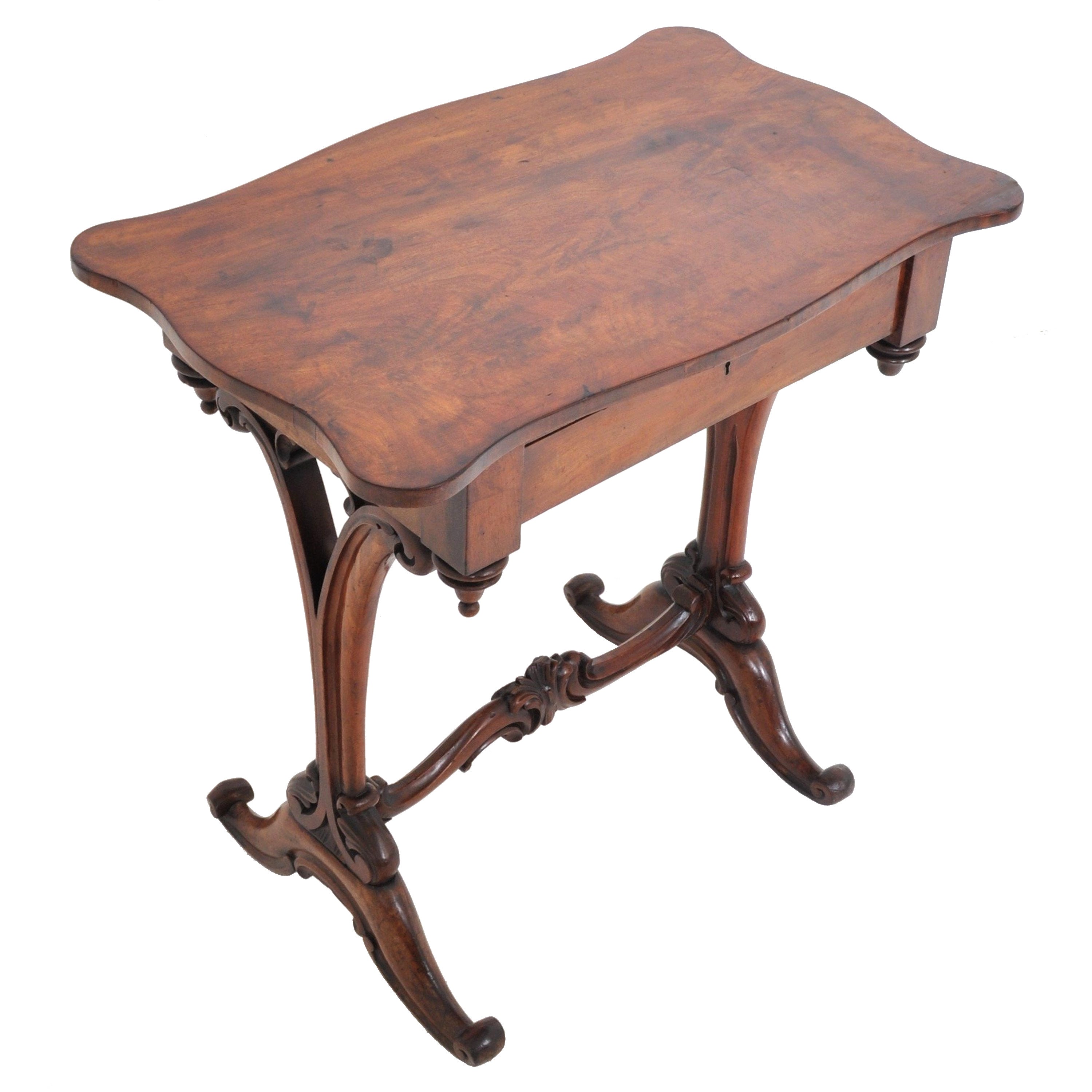 Antique Victorian Walnut Sewing Table Circa 1850 BLOOMSBURY FINE ART ANTIQUES