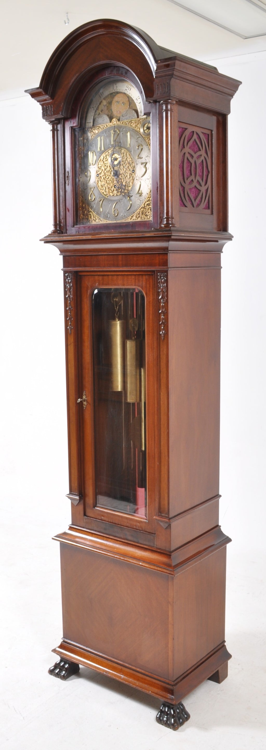 Antique Longcase Grandfather J. J. Elliot 9-Bell Clock for Tiffany & C ...