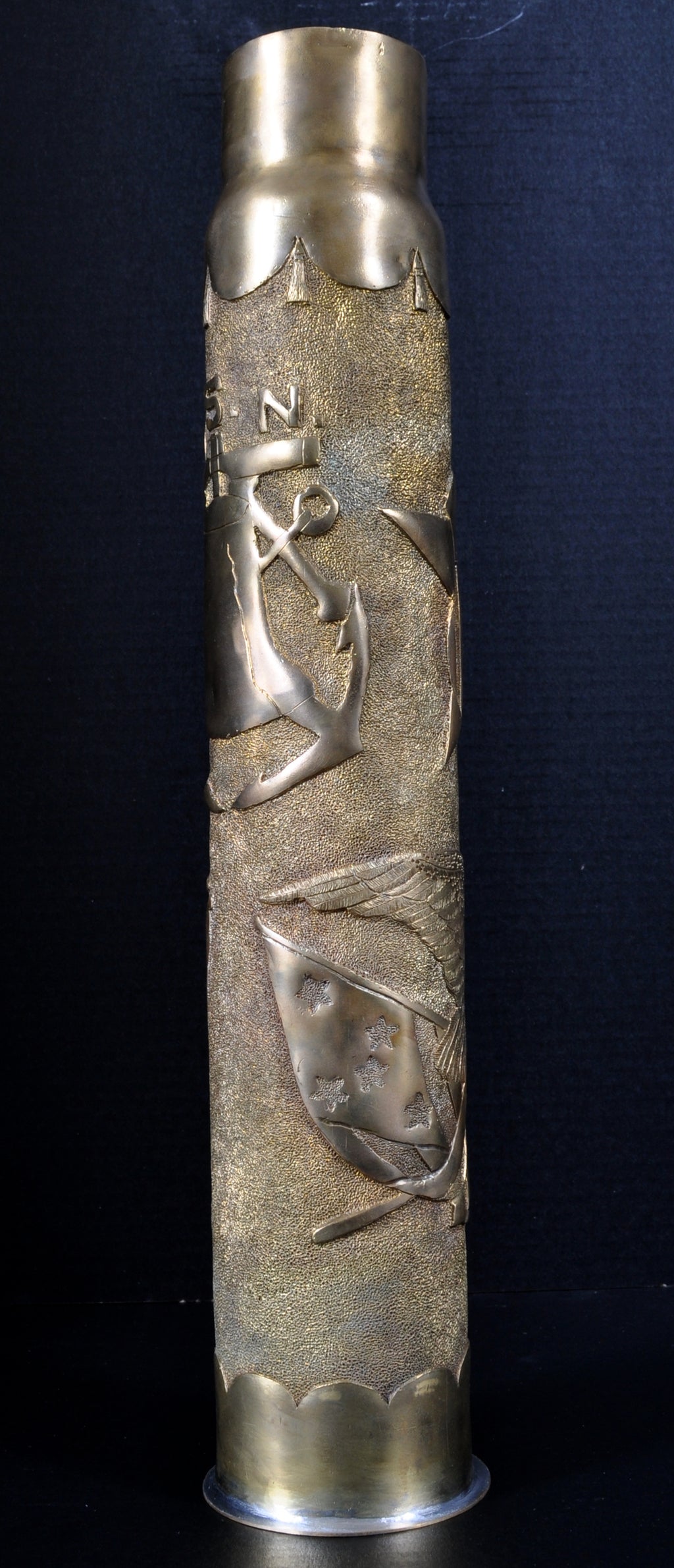 Antique US Navy Artillery Shell/Trench Art From Spanish American War ...