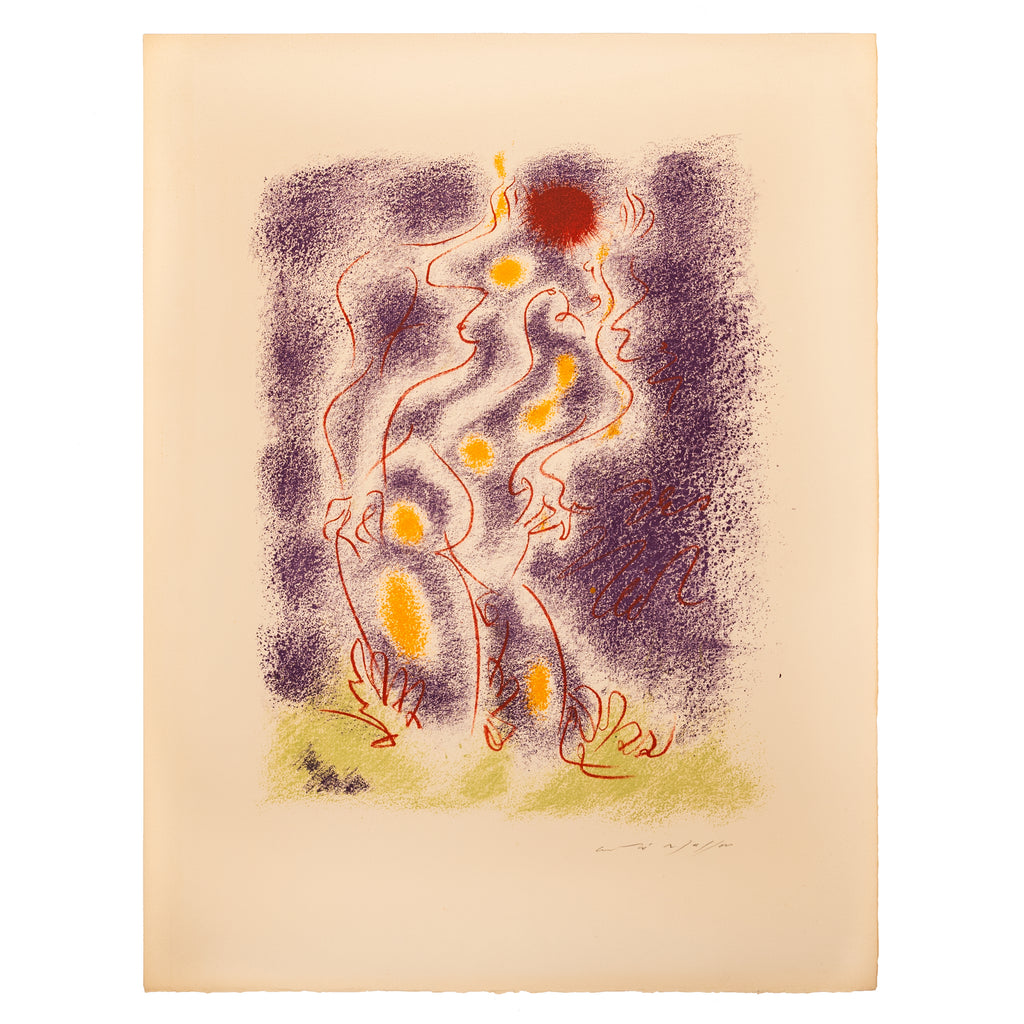 Original French Surrealist MCM Modernist Signed Abstract Lithograph An ...